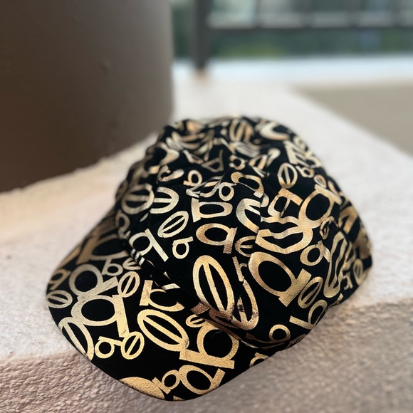bebe | Accessories | Vintage Bebe Black Gold Hat Cap Deadstock Rare ...
